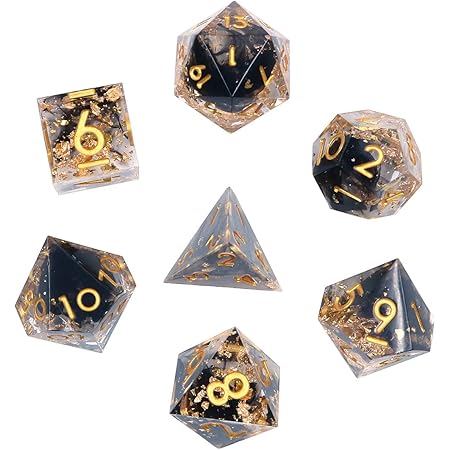DollaTek Set di Dadi DND Trasparenti in Resina di Lusso Dadi poliedrici ...