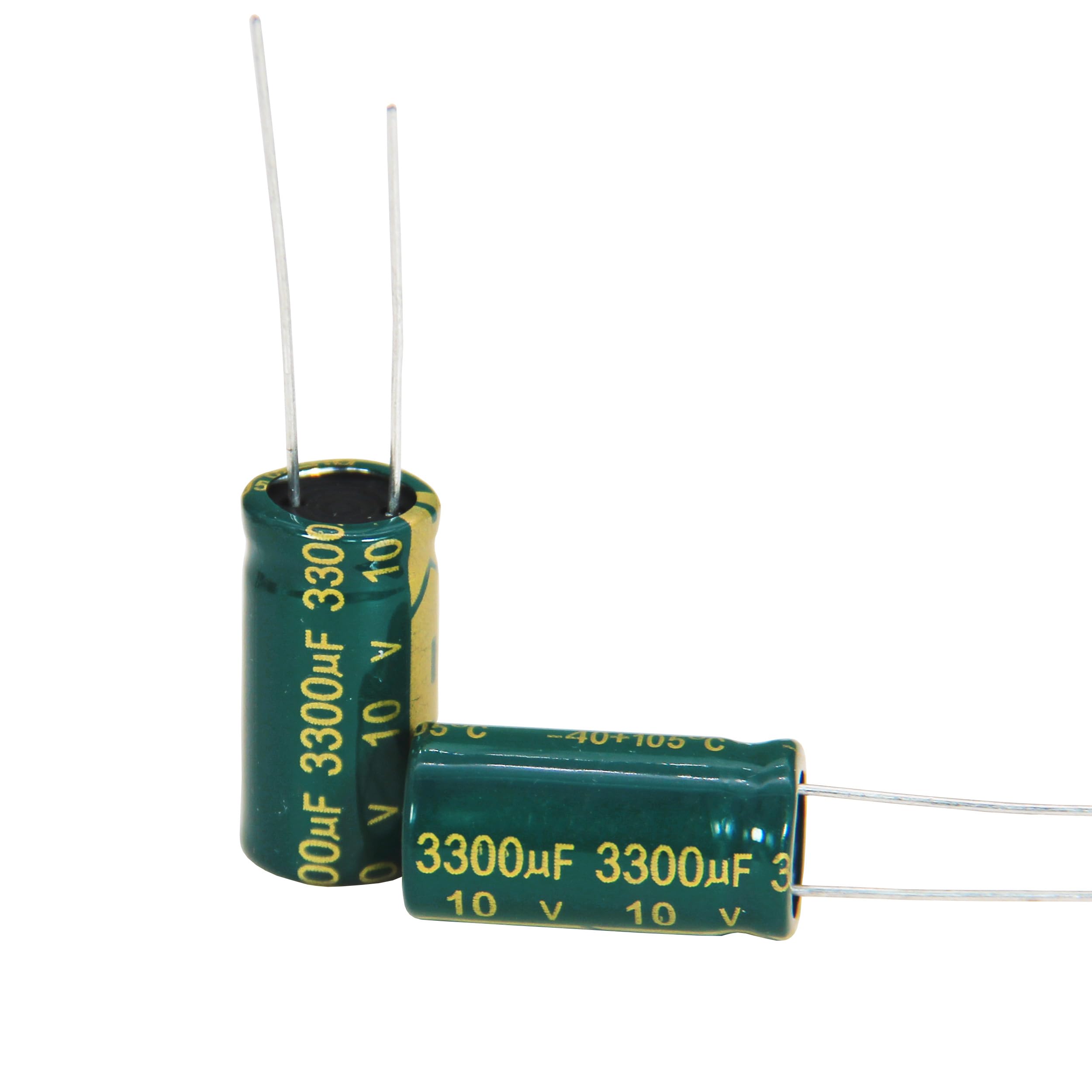 3300uf 10V Capacitors 10x20mm ±20% 105C Aluminum Electrolytic Capacitor ...