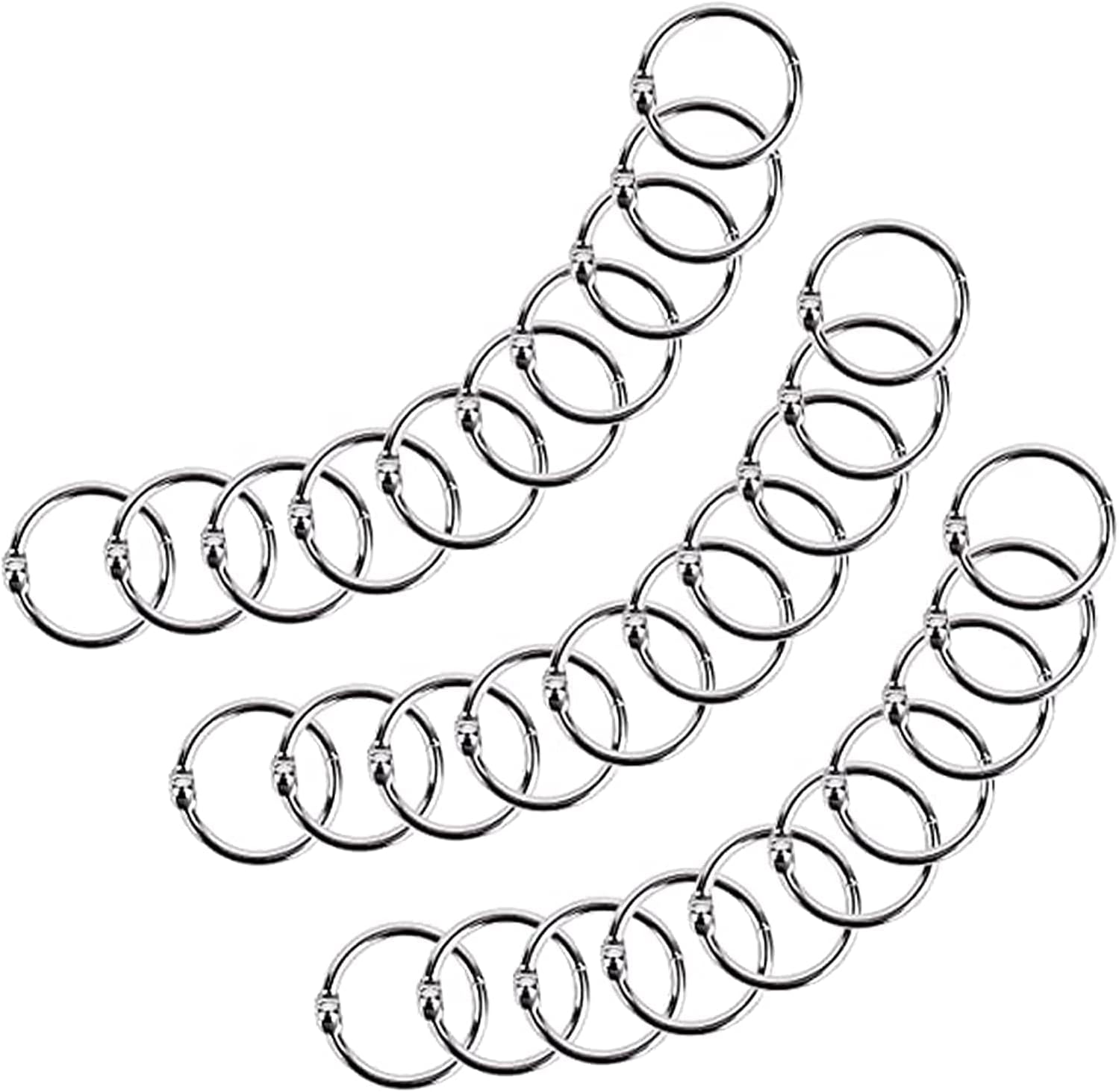 30 Pcs Binder Rings,20 mm Wearable Loose Leaf Binder Rings,Use for ...