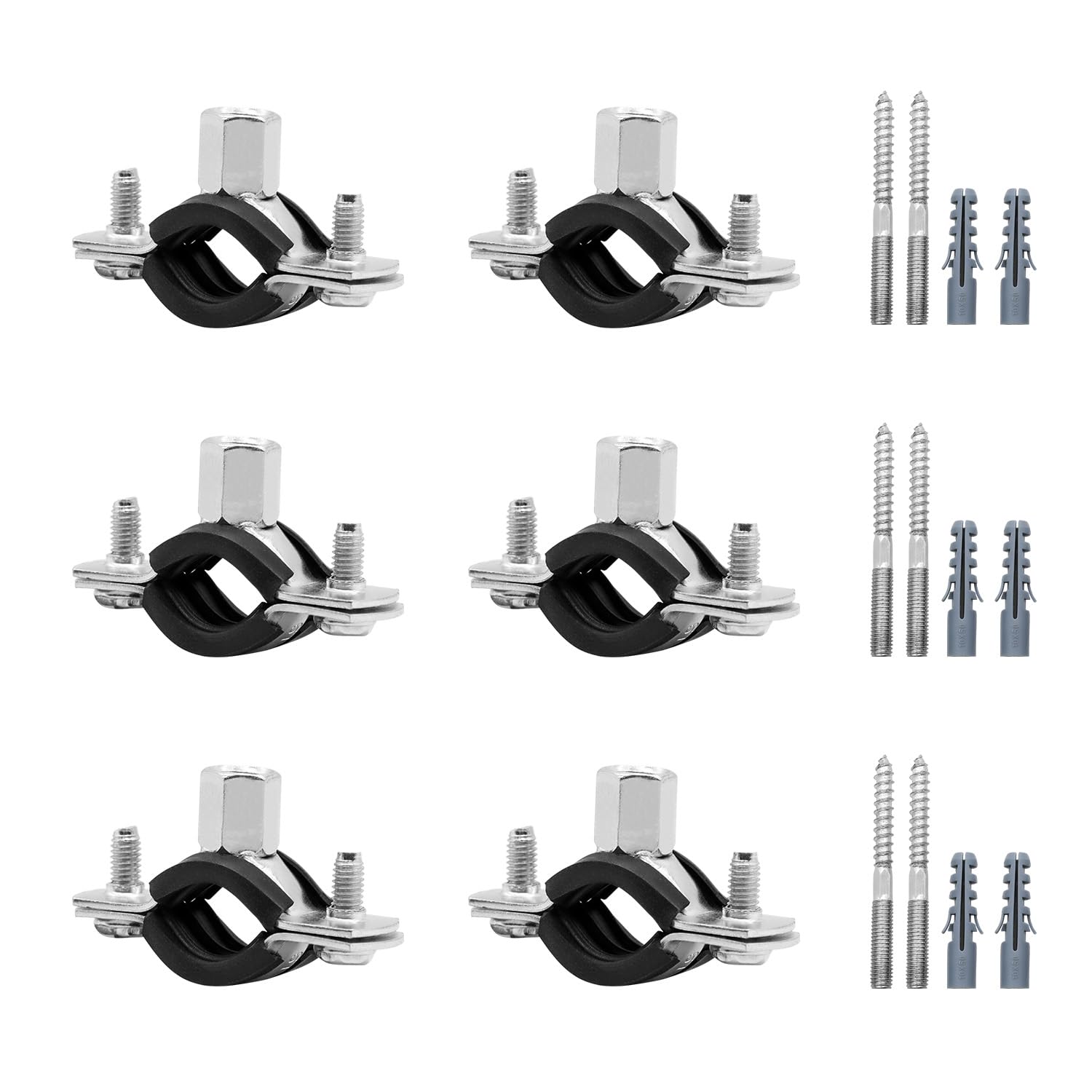 Snapklik.com : 6 Pcs 1-1.2 Inch Split Ring Pipe Hanger, 26-30mm Heavy ...