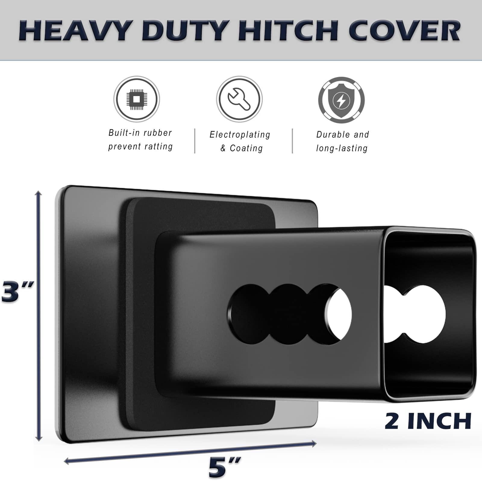 Snapklik.com : TOEASYTY Heavy American Flag Metal Trailer Hitch Covers ...