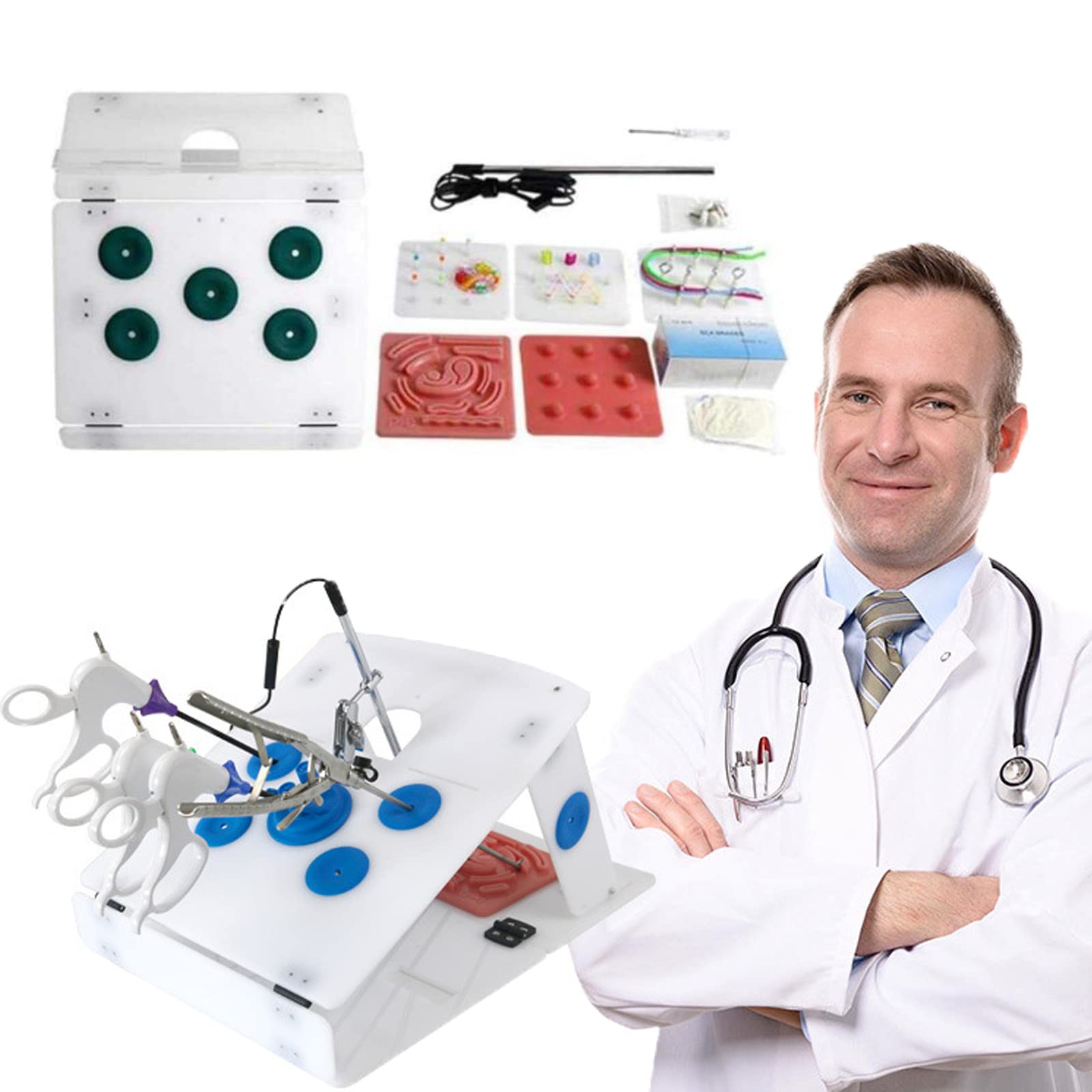 Buy Laparoscopic Simulator,Laparoscopy Surgery Trainer Box with 4 ...