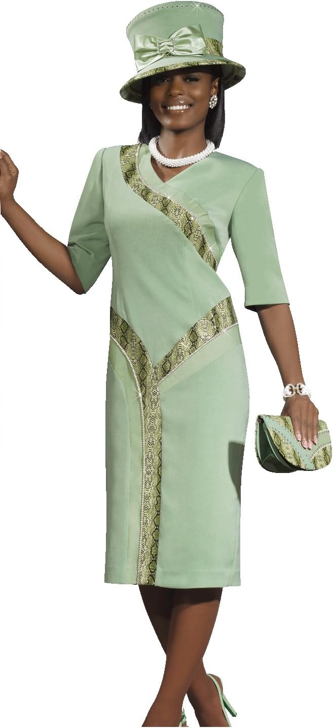 Mother's Day Ladies Exclusive Lisa Rene Dress in Celery with Faux ...