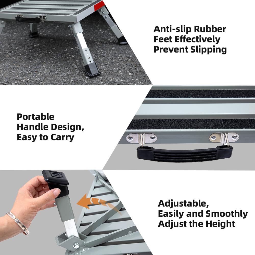 Snapklik.com : Homeon Wheels 19" X 14.5" Large RV Step Stool ...