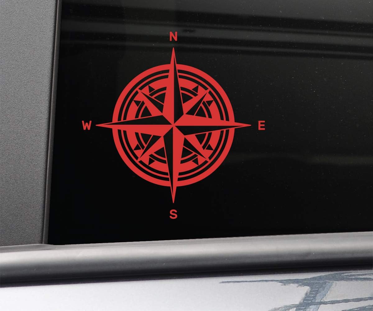 Amazon.com - Black Decal Stickers for Cars NSWE Compass Vinyl Sticker ...