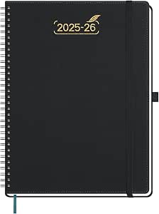 BEZEND Agenda semanal 2025 2026 21,6 cm x 28 cm com 2 colunas ...