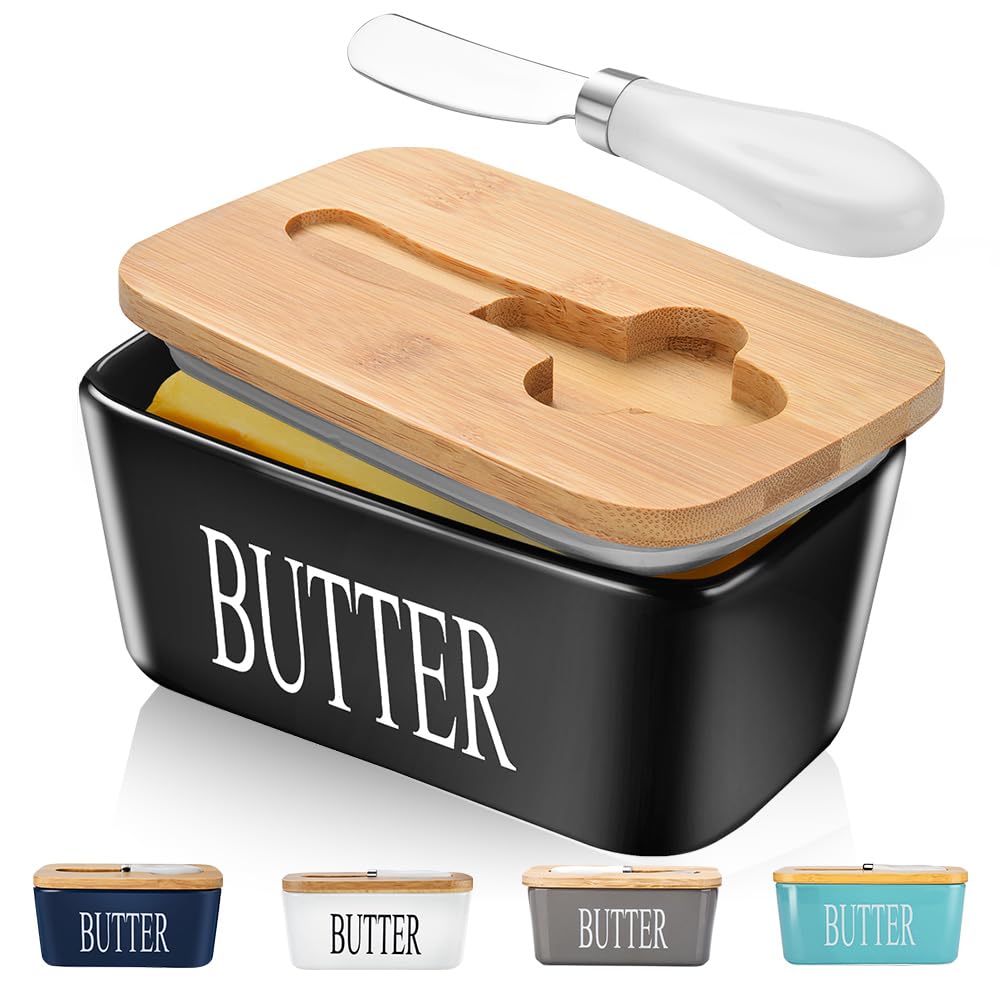 Butter Dish with Lid for 1LB Canadian Butter, Airtight Large Butter ...