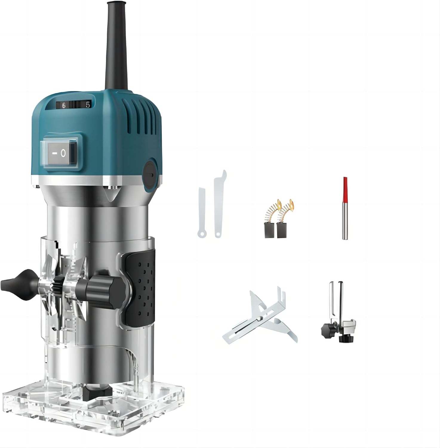 Juego de Fresadora de Router Madera Eléctrica 800W 30000R, Madera ...