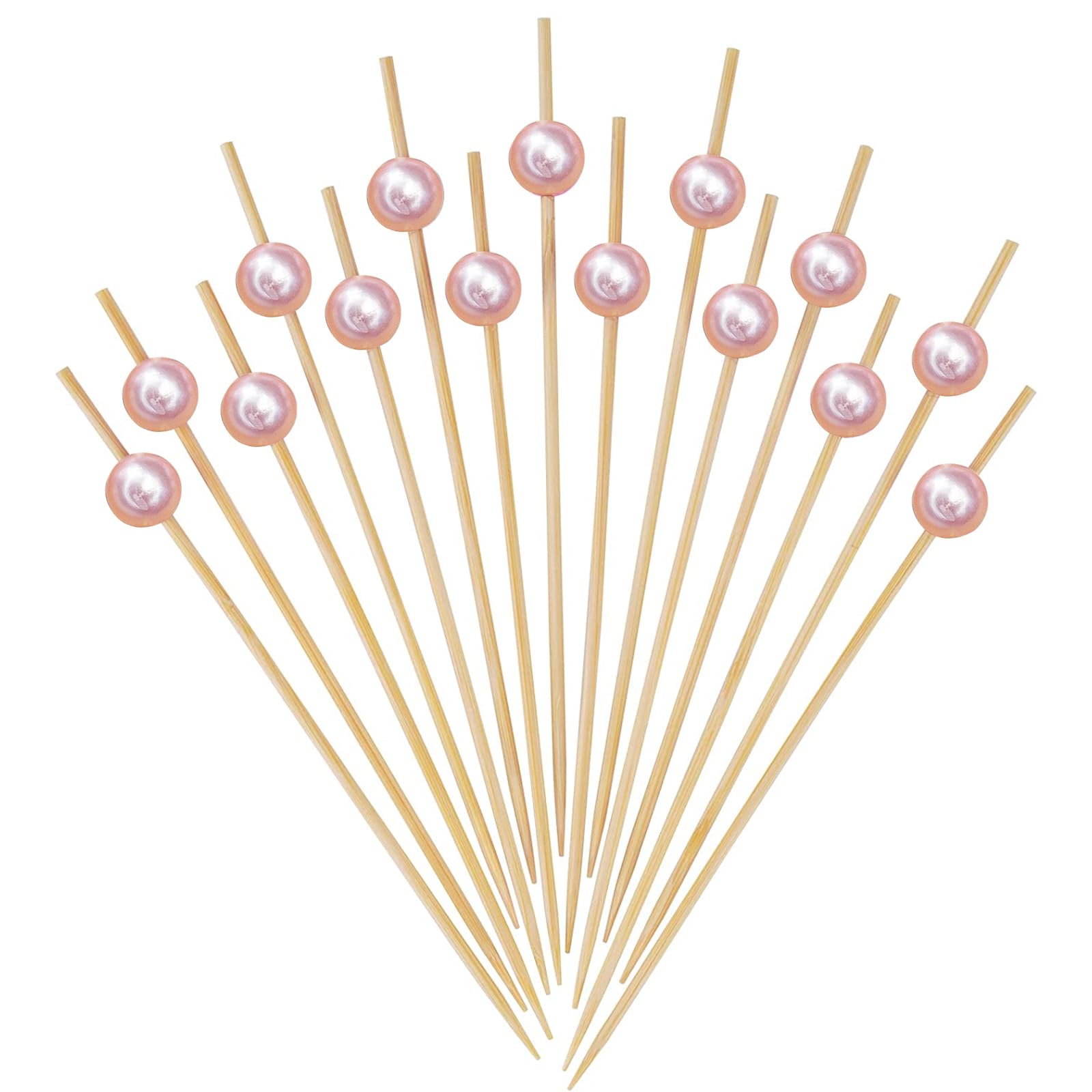 Amazon.com | 100 Pcs Pink Pearl Cocktail Picks, 4.7 Inch Skewers For ...
