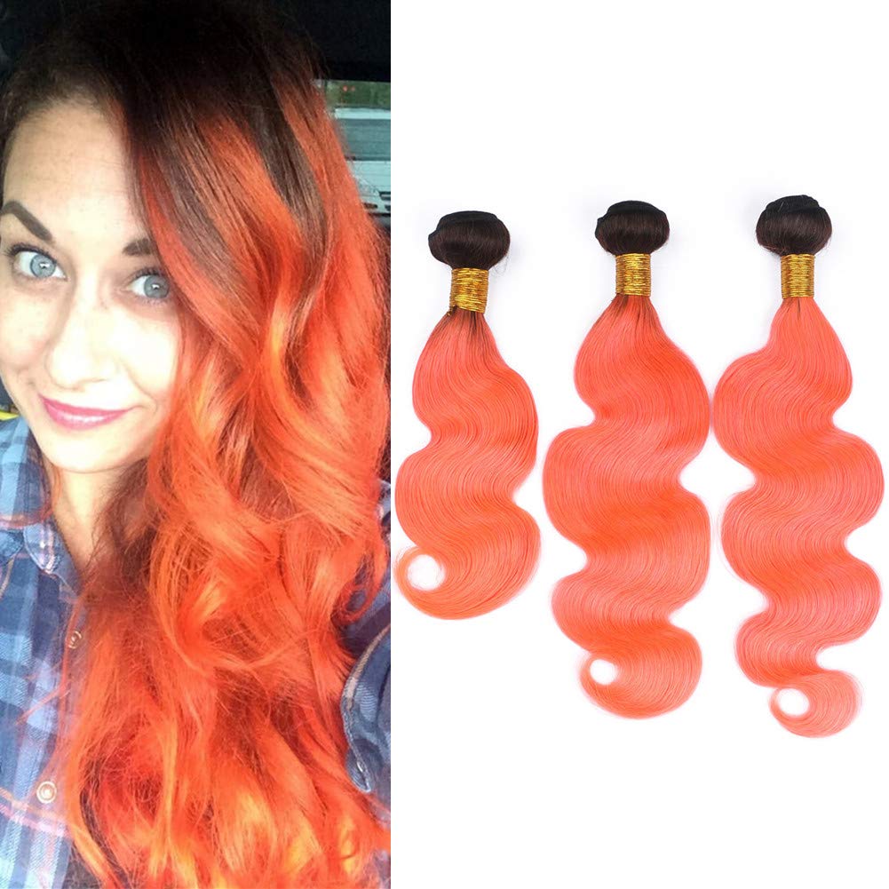 Red And Orange Ombre Hair Weave