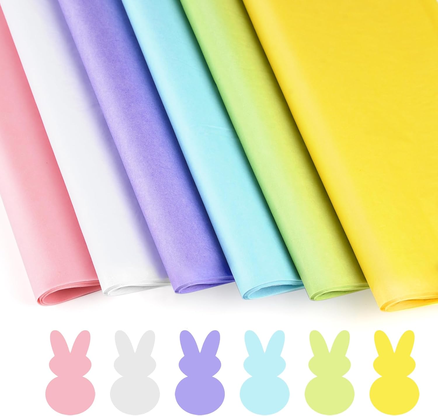Amazon.com: NEBURORA 120 Sheets Multicolor Tissue Paper Spring Easter ...