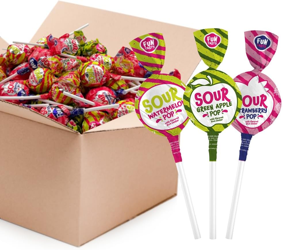 Amazon.com : Charms Blow Pop, Limited Edition Way2Sour Lollipops, 10.4 ...