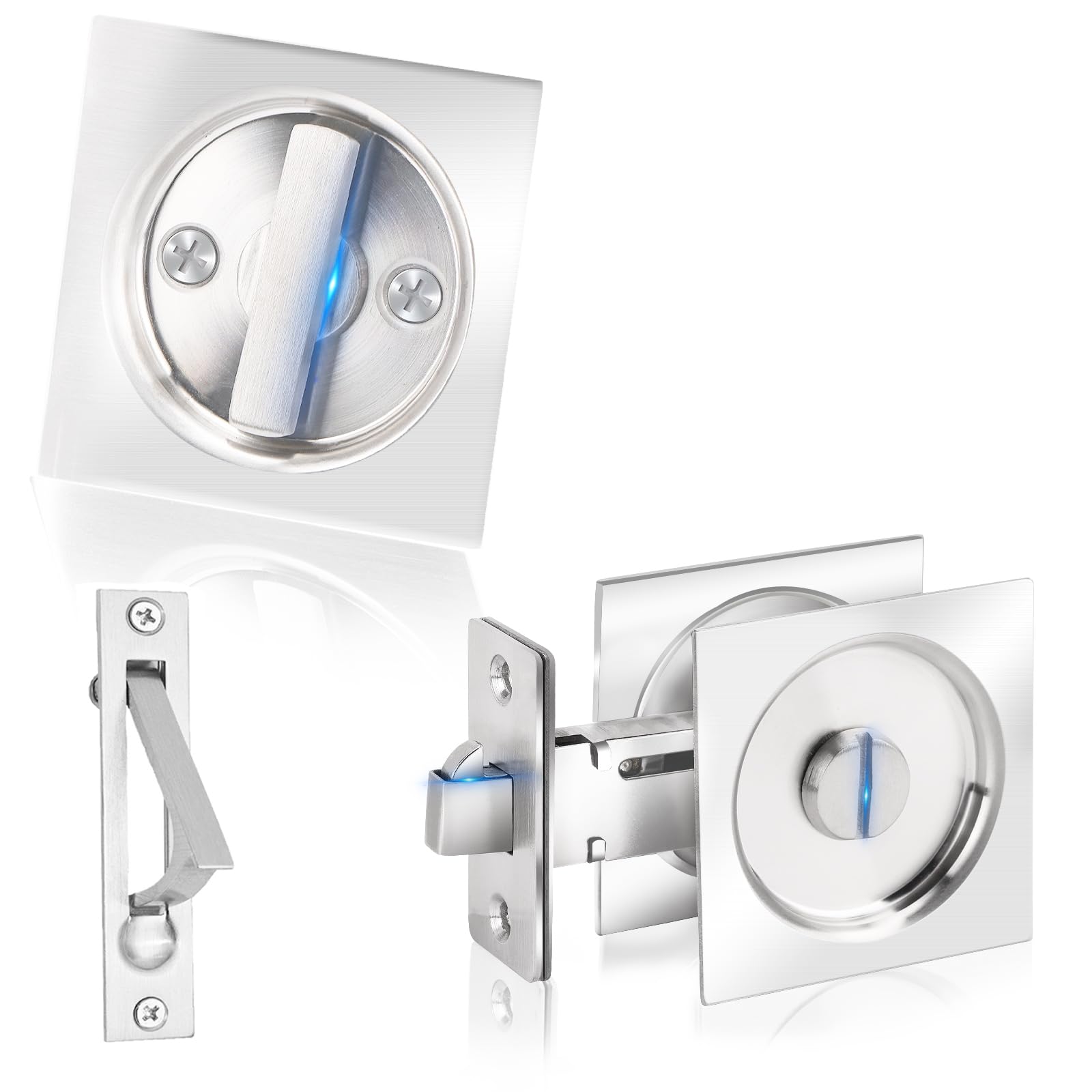 Snapklik.com : Dontay 2 Pack Pocket Door Privacy Lock And Pull ...