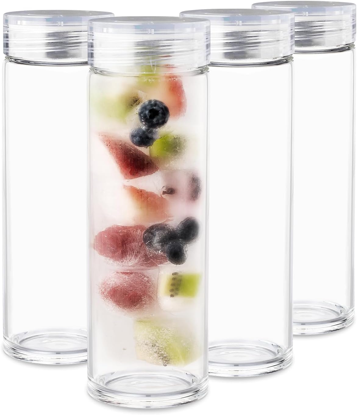 Amazon.com: Glass Water Bottles - 4 Pack Wide Mouth Juice Bottles with ...