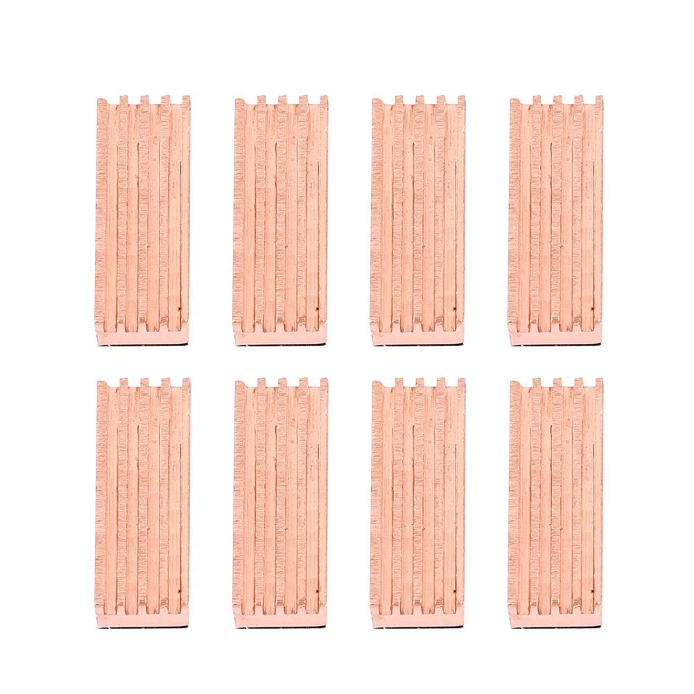 Copper RAM Heat Sink, 8Pcs Pure Copper Heat Sink Cooling Fin Heatsink ...