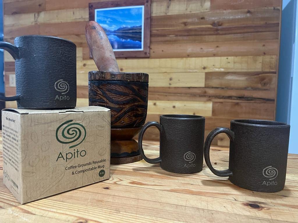 Amazon.com: Apito Eco- Friendly Coffee Mug - Made from Upcycled Coffe ...