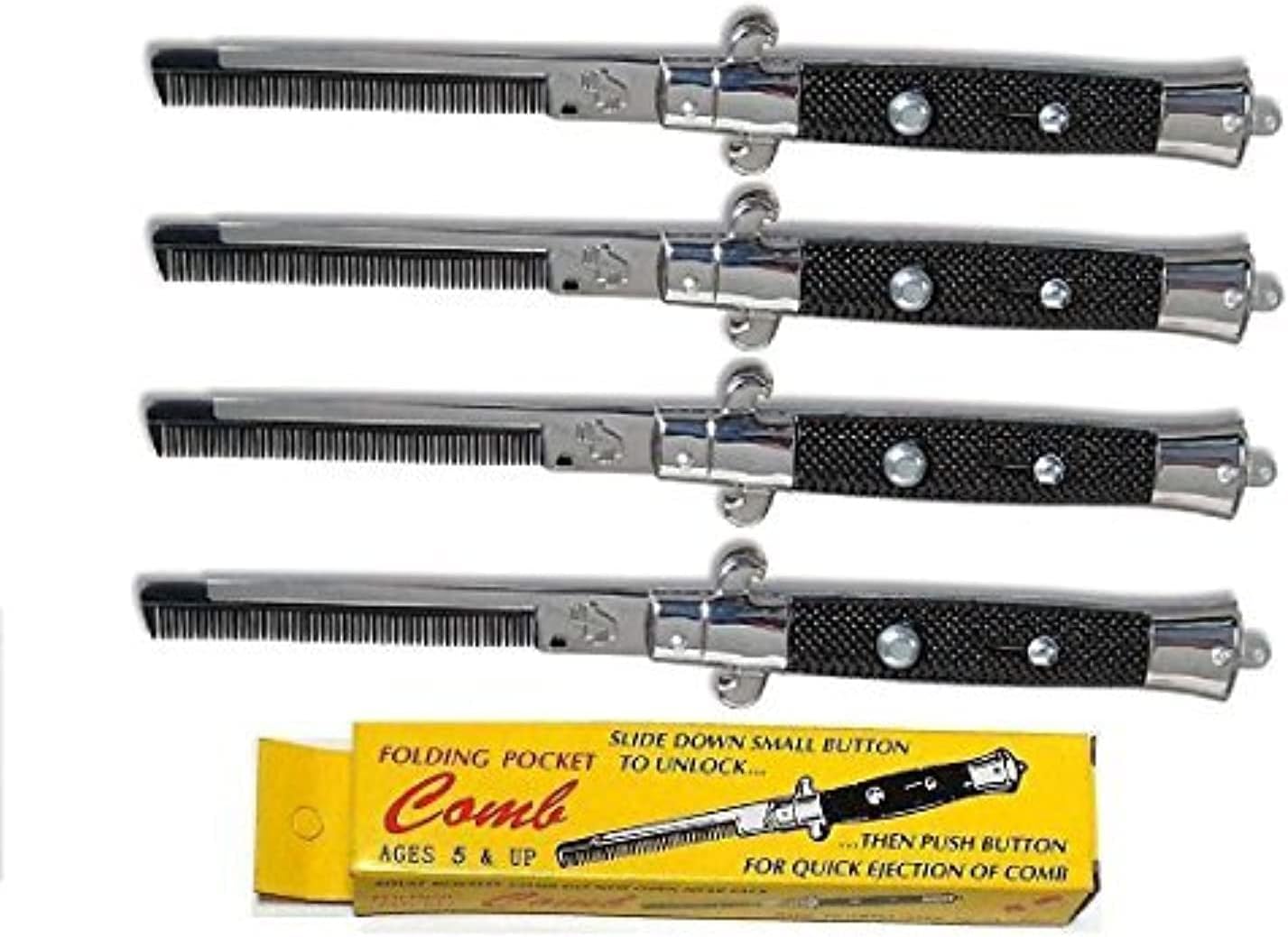 Amazon.com : Switchblade Comb, Man's Spring Pocket Oil Hair Comb ...