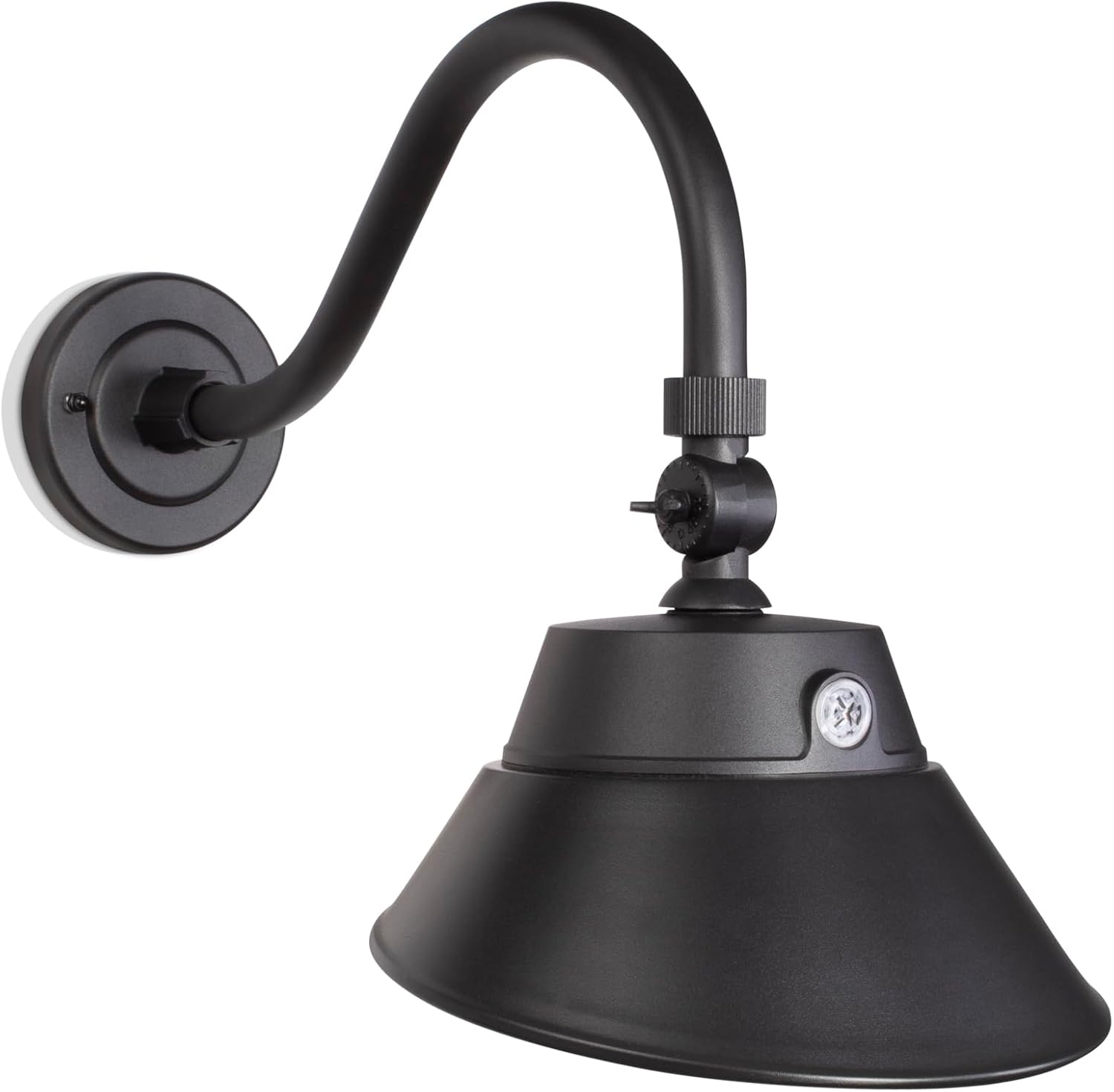 30W/20W/15W LED Black Gooseneck Barn Light Fixture, 10in Diameter with ...