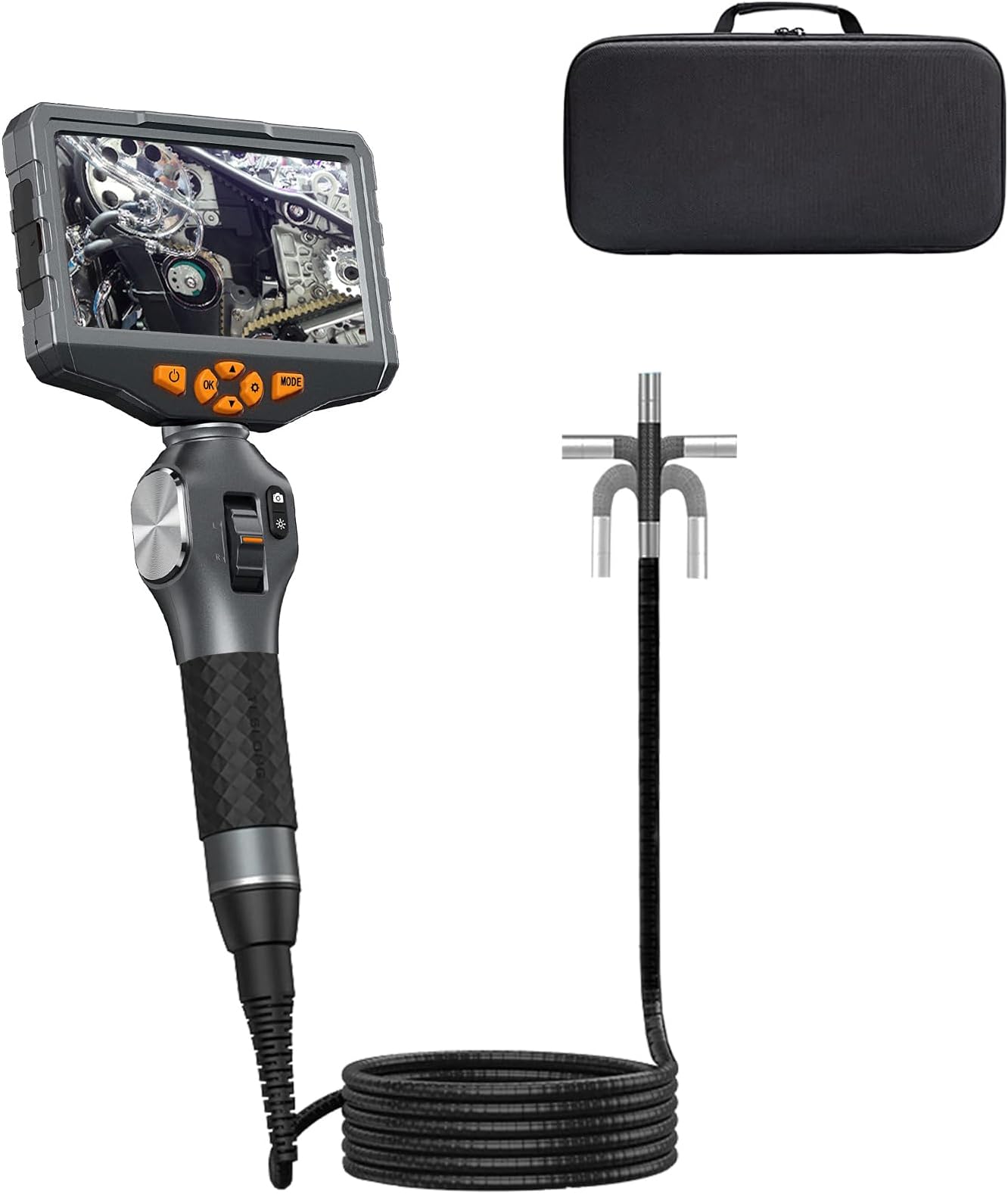 Articulating Borescope, TD500 8.5mm Video Endoscope Inspection Camera ...