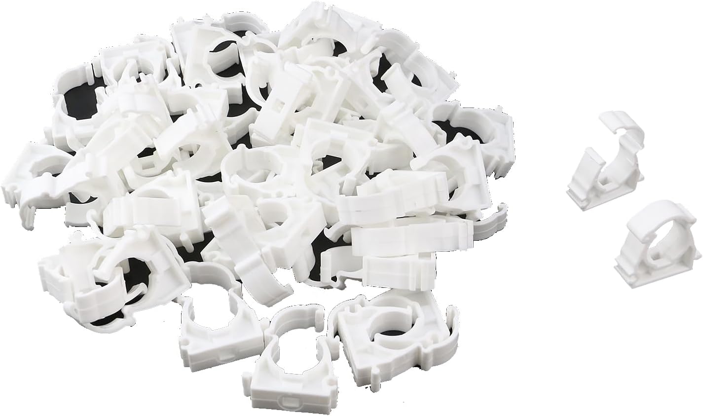 Amazon.com: Mewutal 50PCS White Down Wall Clips Plastic Wire Shelf Loop ...