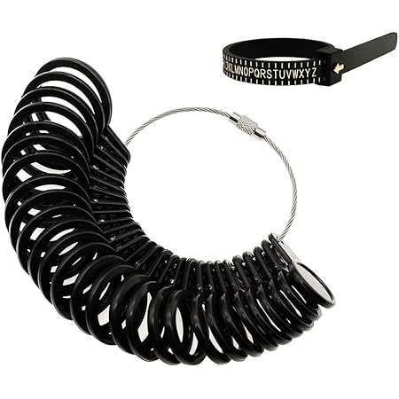 ABELINI Ring Sizer Measures Ring Sizes UK - A to Z with Ring Size Guide ...