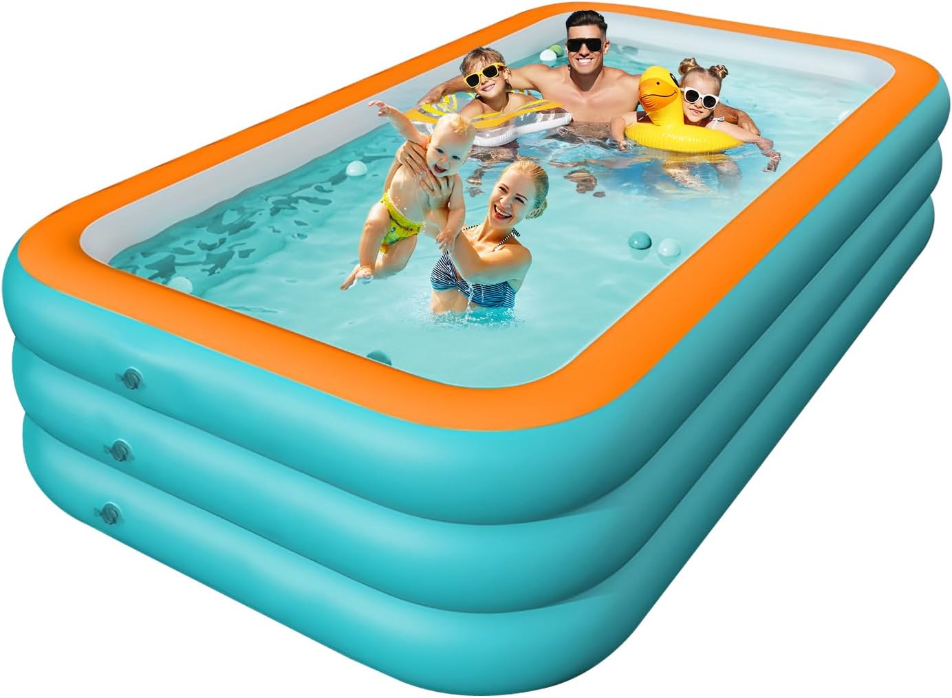 Amazon.com: Family Inflatable Swimming Pool for Kids and Adults, 118" X ...