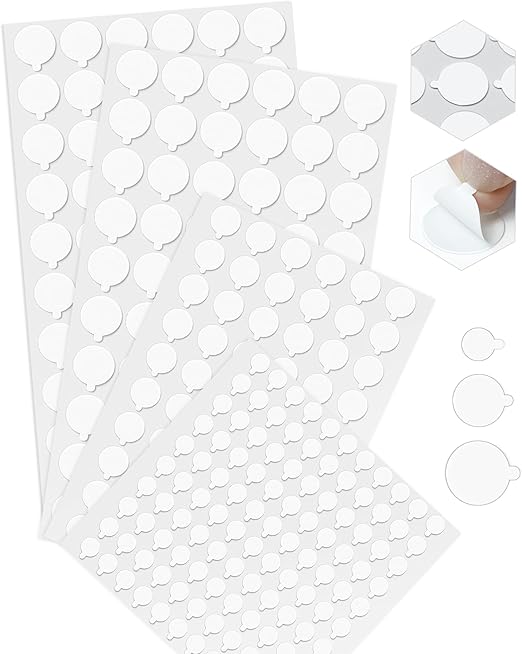 Amazon.com: FIVEIZERO Double Sided Adhesive Dots, 0.4", 0.6", 0.8 ...