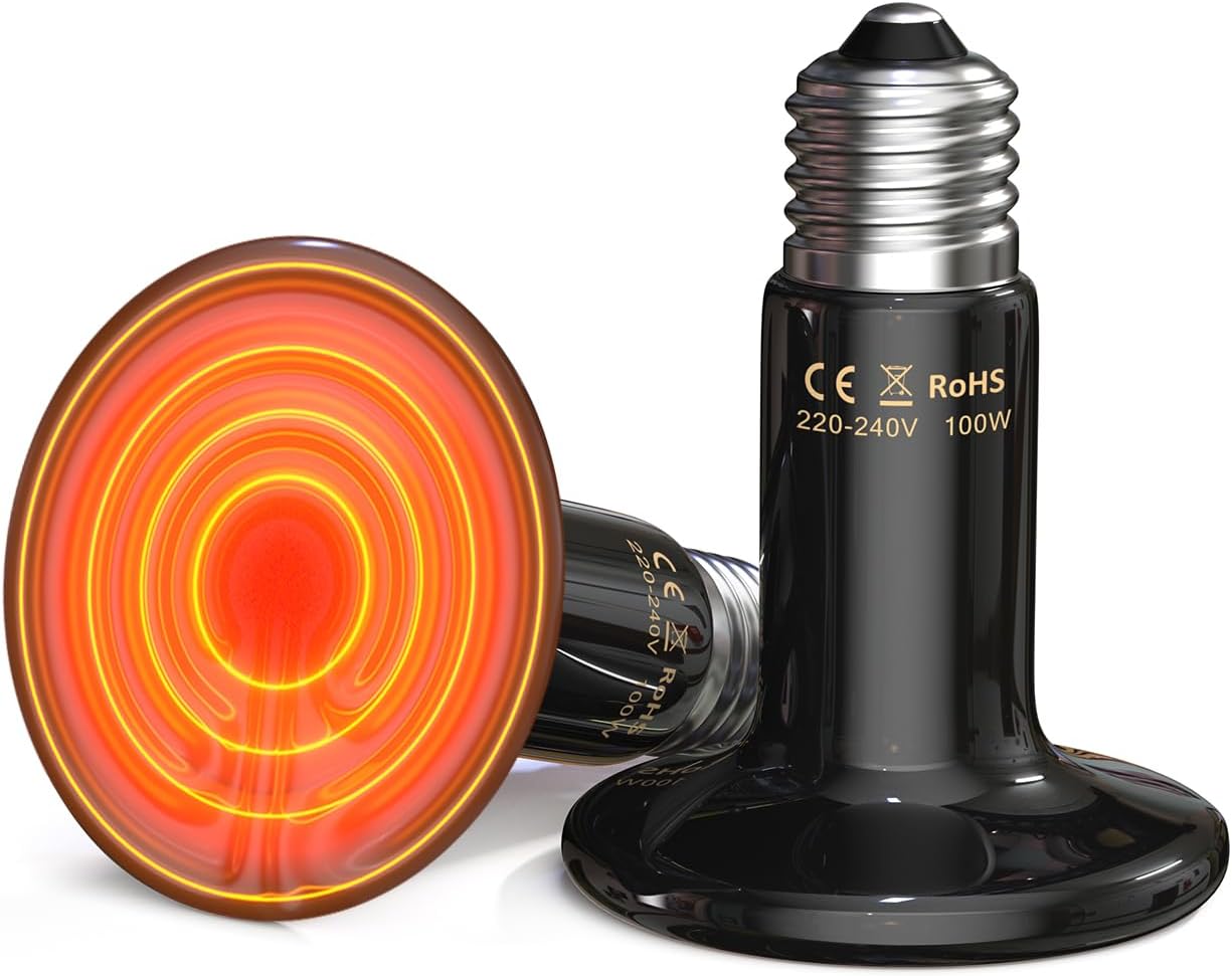 MBMYUCKY Reptile Heat Lamp Bulb Holder - E27 Ceramic Lamp Holder Deep ...