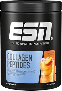 ESN Collagen Peptides, Peach Iced Tea, 300 g, 0.66 lbs, 20 Servings ...