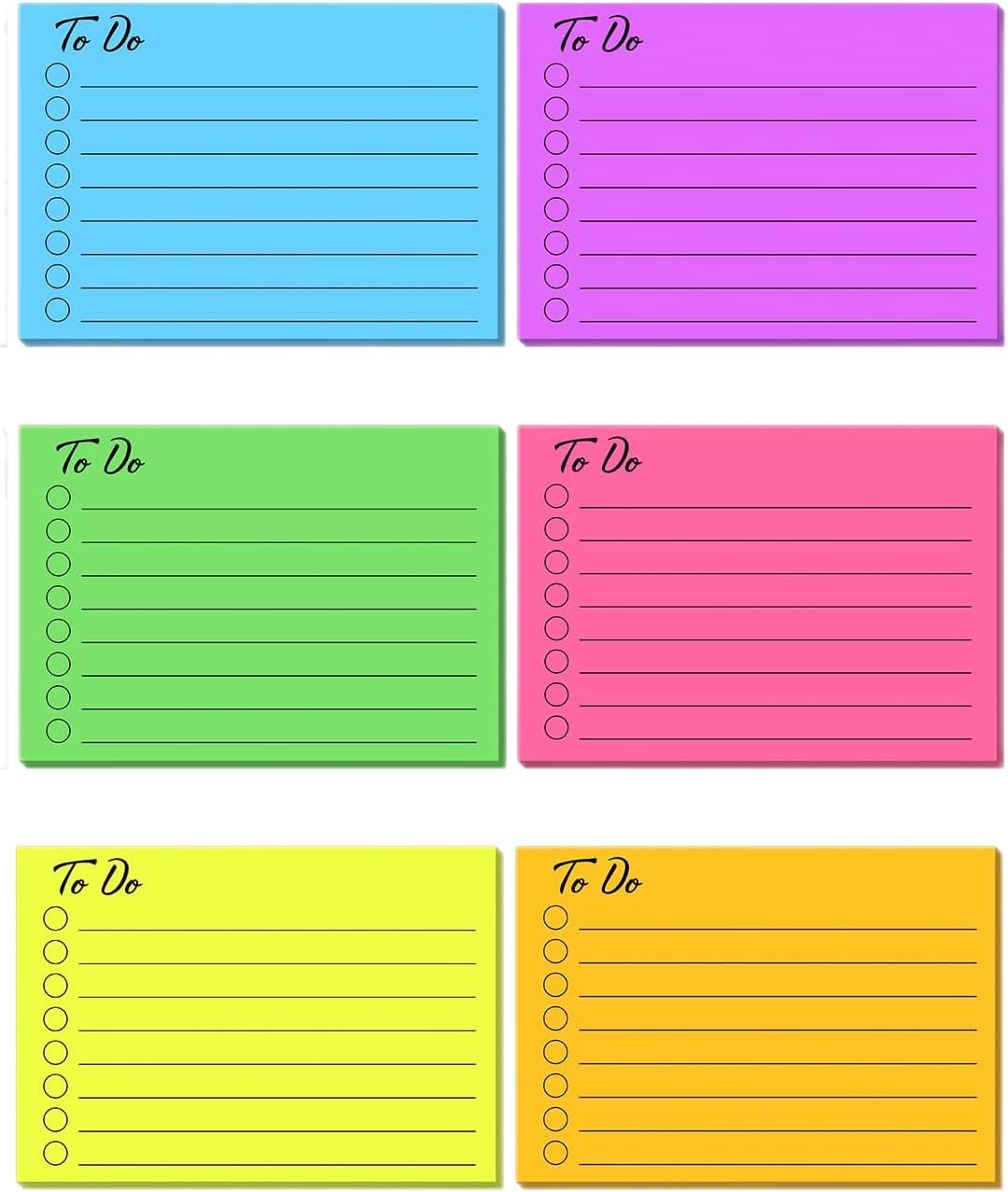 MAIHUO 300 Sheets to Do Post It Notes,to Do List Sticky Note,6 Color ...
