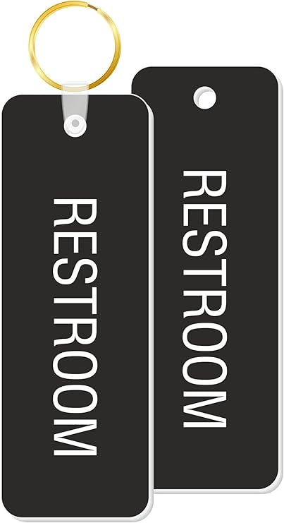 Amazon.com: SmartSign 2- Sided Engraved Restroom Keychain | 1.75" x 4 ...
