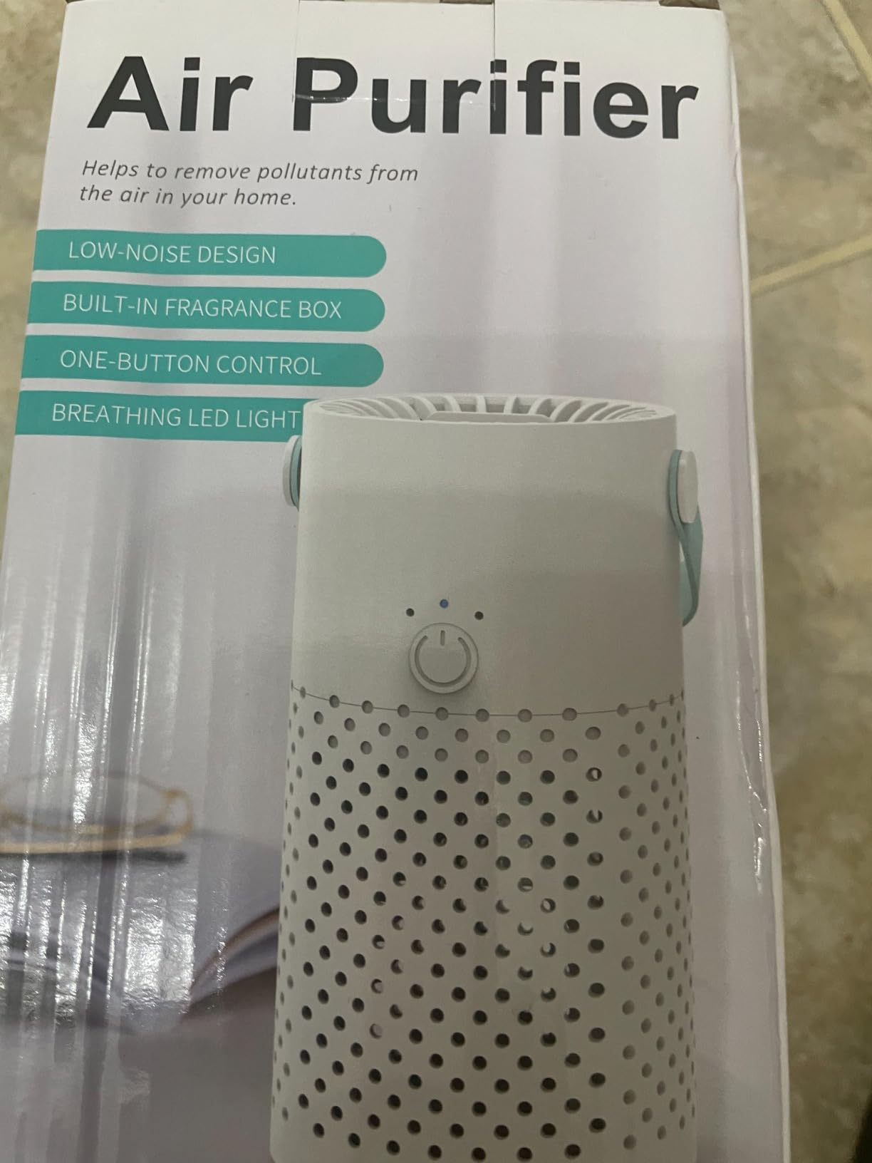 Mini Portable Air Purifier for Home Bedroom Office Desktop Pet Room Air ...