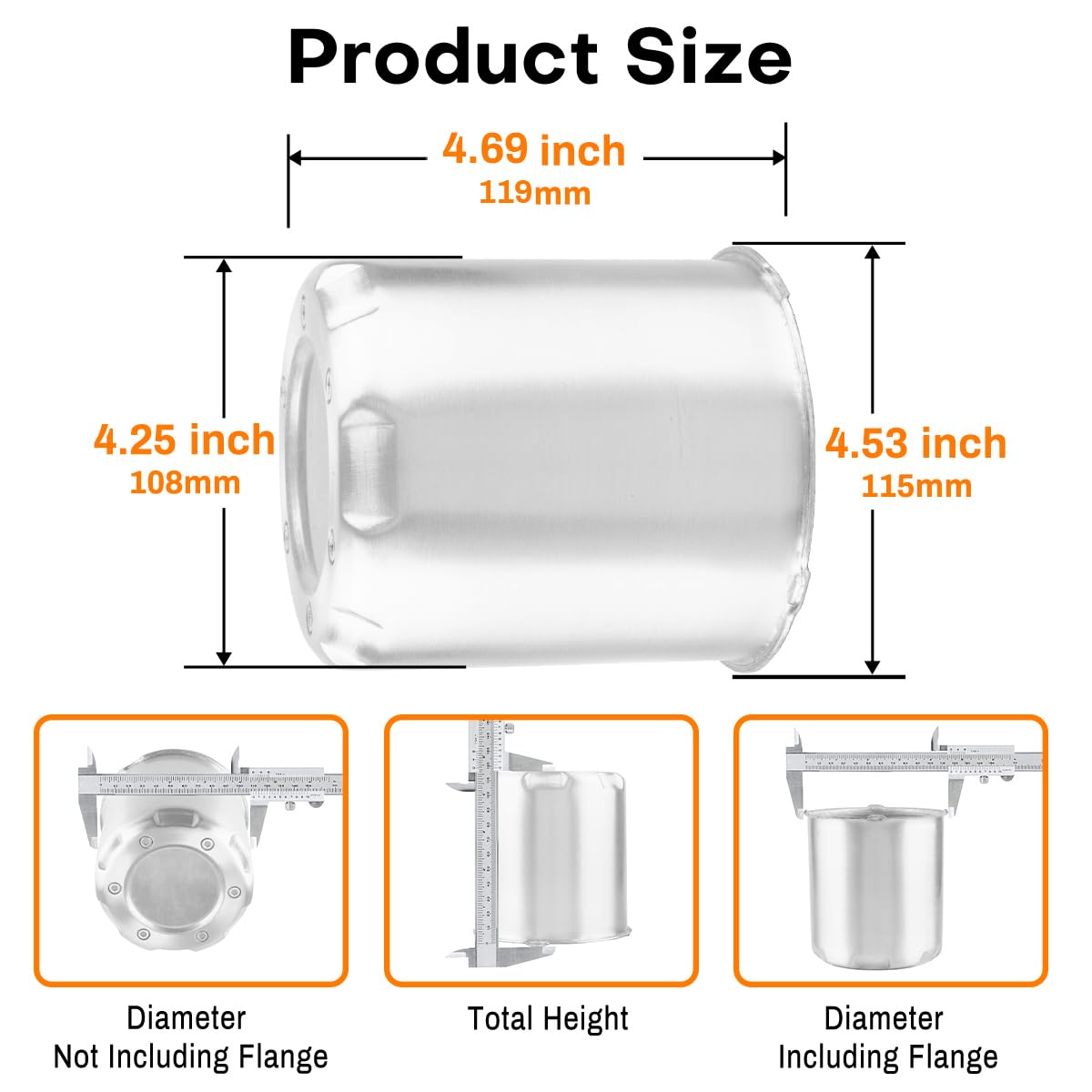 Snapklik.com : GTownWorks 4Pcs 4.25 Inch Wheel Center Caps Aluminum ...