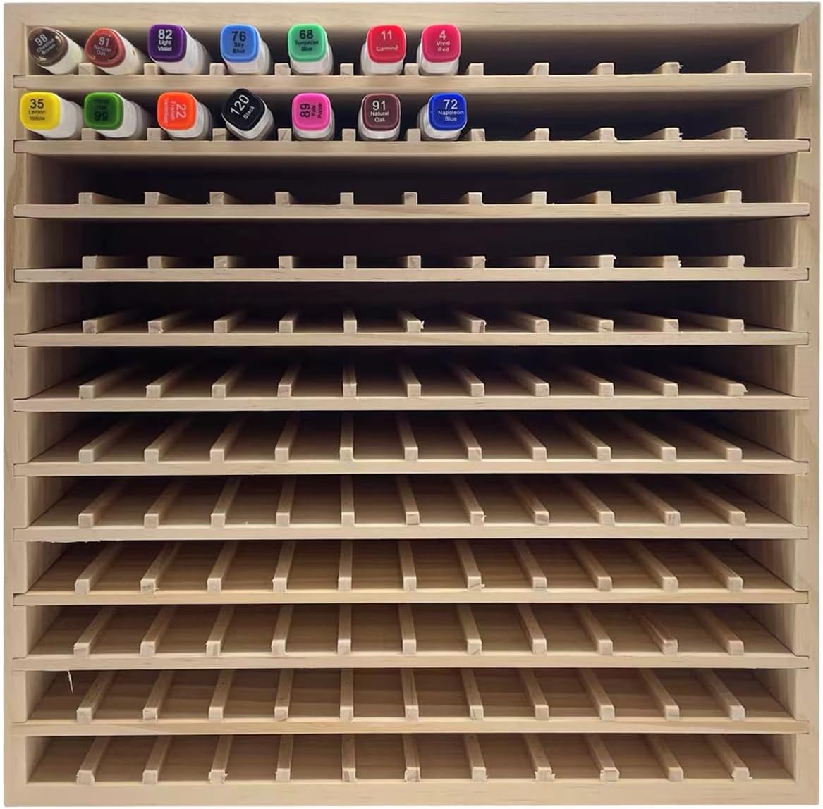 Amazon.com: FANTASTIC HOUSE Bamboo Marker Organizer for 168 Markers ...