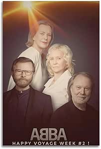 Amazon.com: ABBA Poster Vintage Music Band Poster Art Decor Painting ...