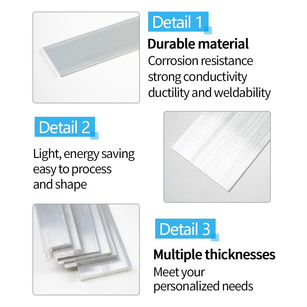 Snapklik.com : Feelers 6061 Aluminum Bar 1/4" Thickness X 2" Width X 10 ...