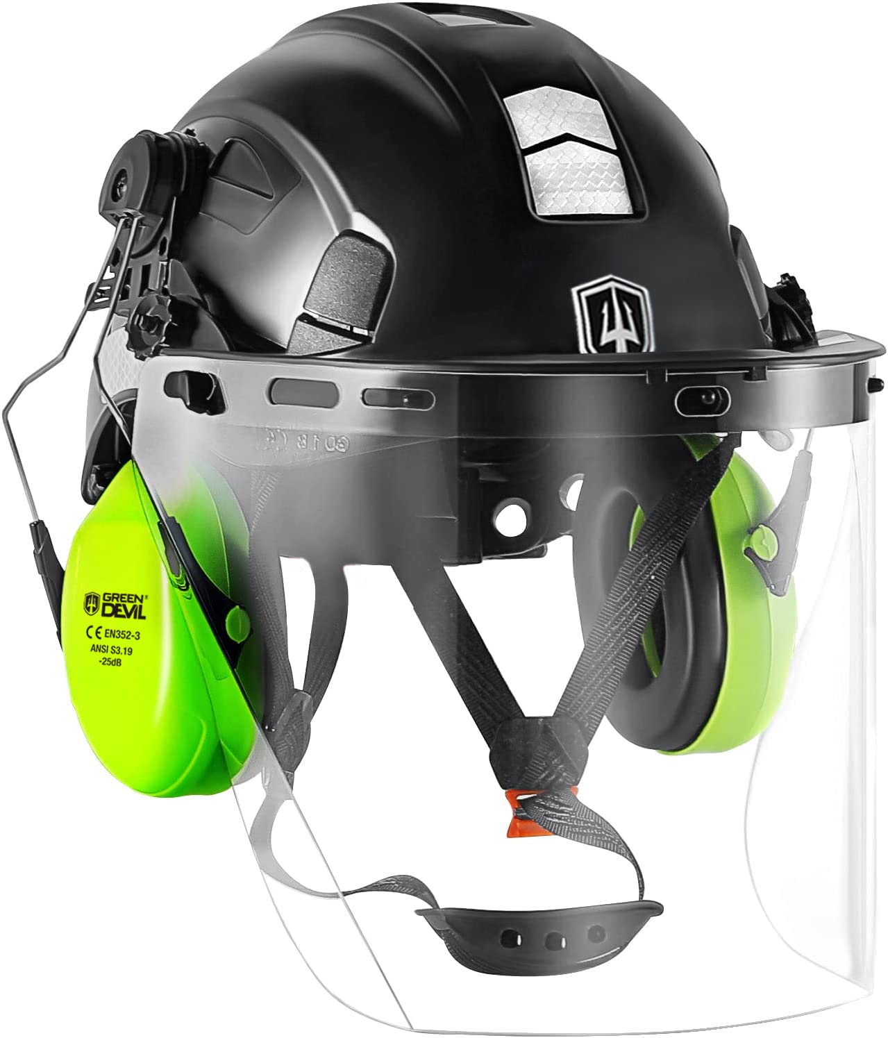 GREEN DEVIL Forestry Safety Helmet Chainsaw Helmet with Face Shield and ...