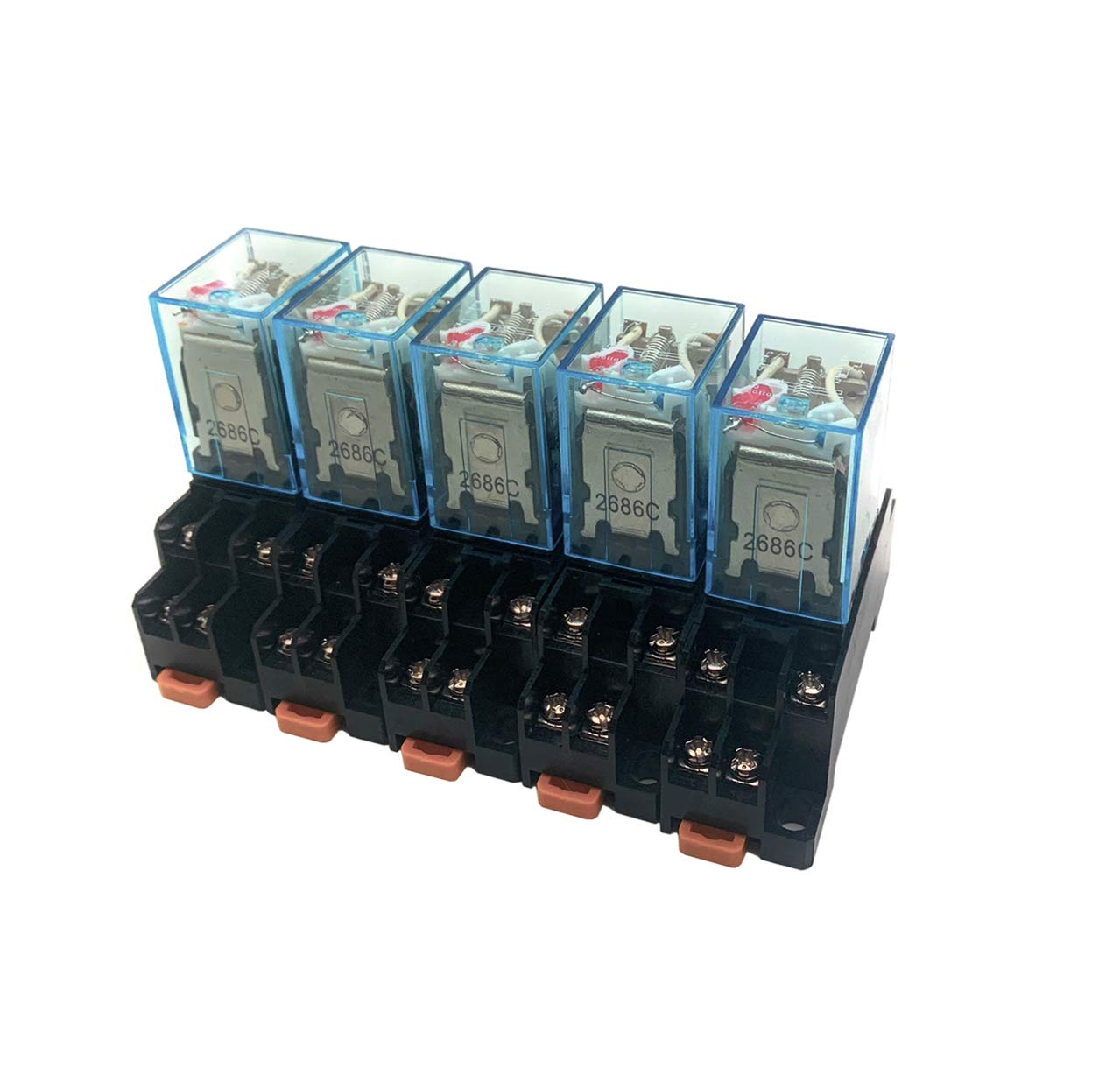 Snapklik.com : Power Relay, DPDT 8Pins, 110/120V 5A, Coil, Clear ...