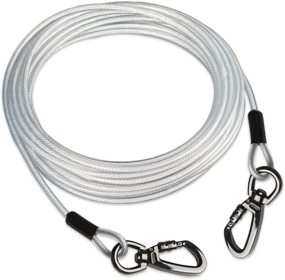 Amazon.com : Dog tie Out Cable, 10/20/25/30/50/70/100 feet, Suitable ...