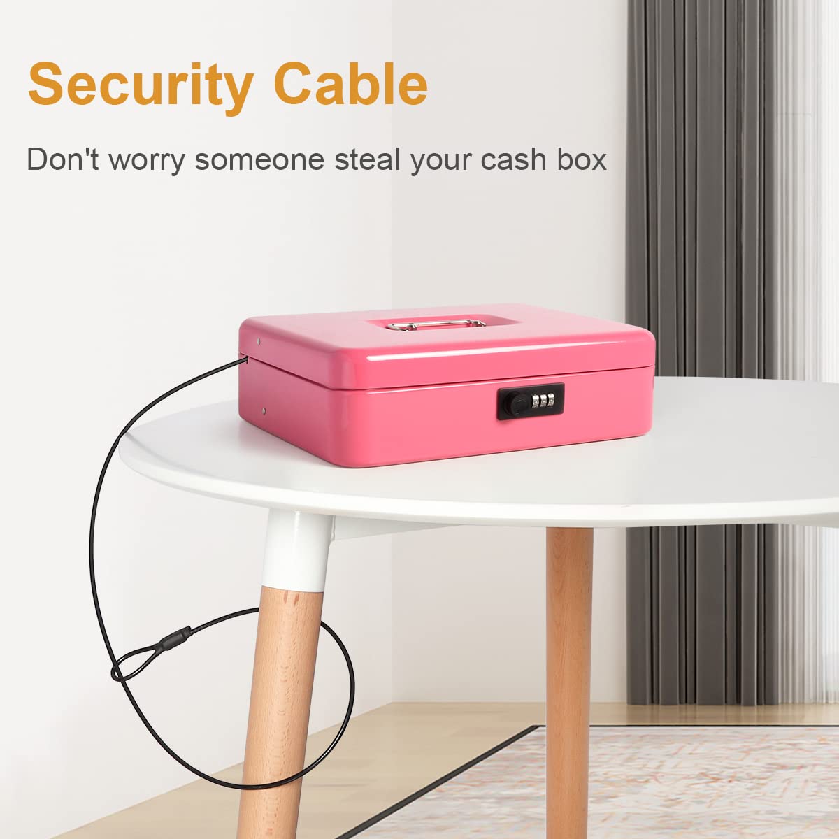 Snapklik.com : Jssmst Large Locking Cash Box