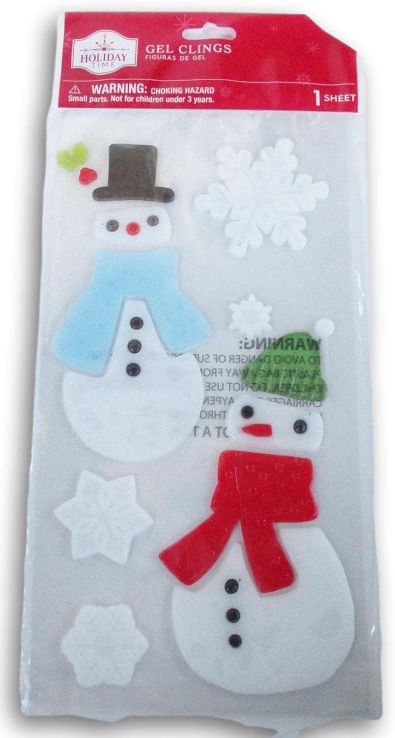 Amazon.com: Christmas Gel Window Clings – Snowmen - 15 Piece : Home ...