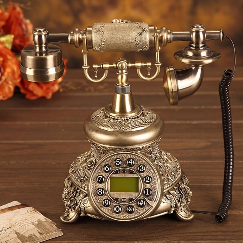 Dravizon Retro Vintage Phone, Antique Ceramic Telephone with LCD, Old ...