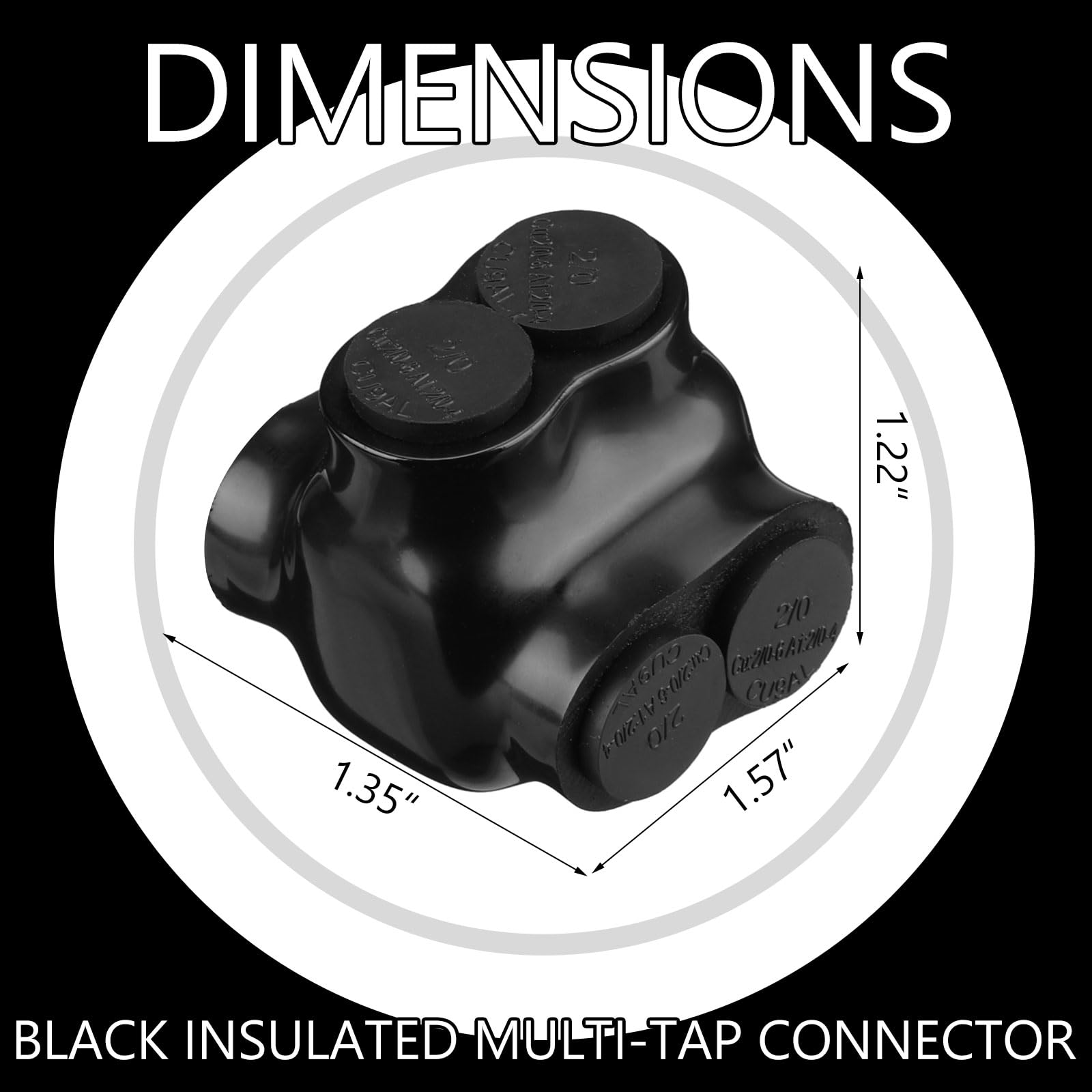 Snapklik.com : Copkim 10 Pcs 2 Port Insulated Wire Connectors Aluminum ...