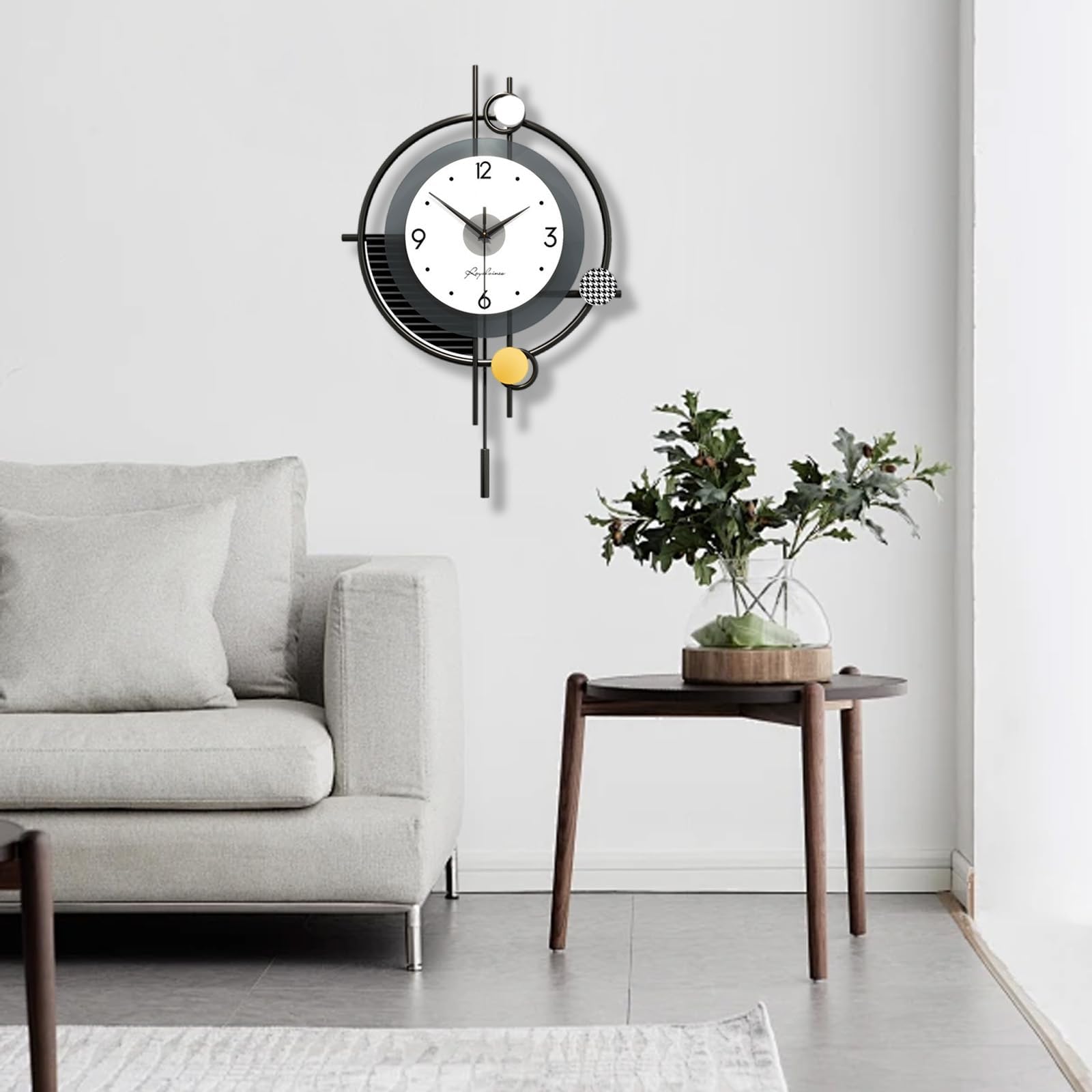 Seiko Melody in Motion Wall Clock with Rotating Pendulum, Wood, Brown ...