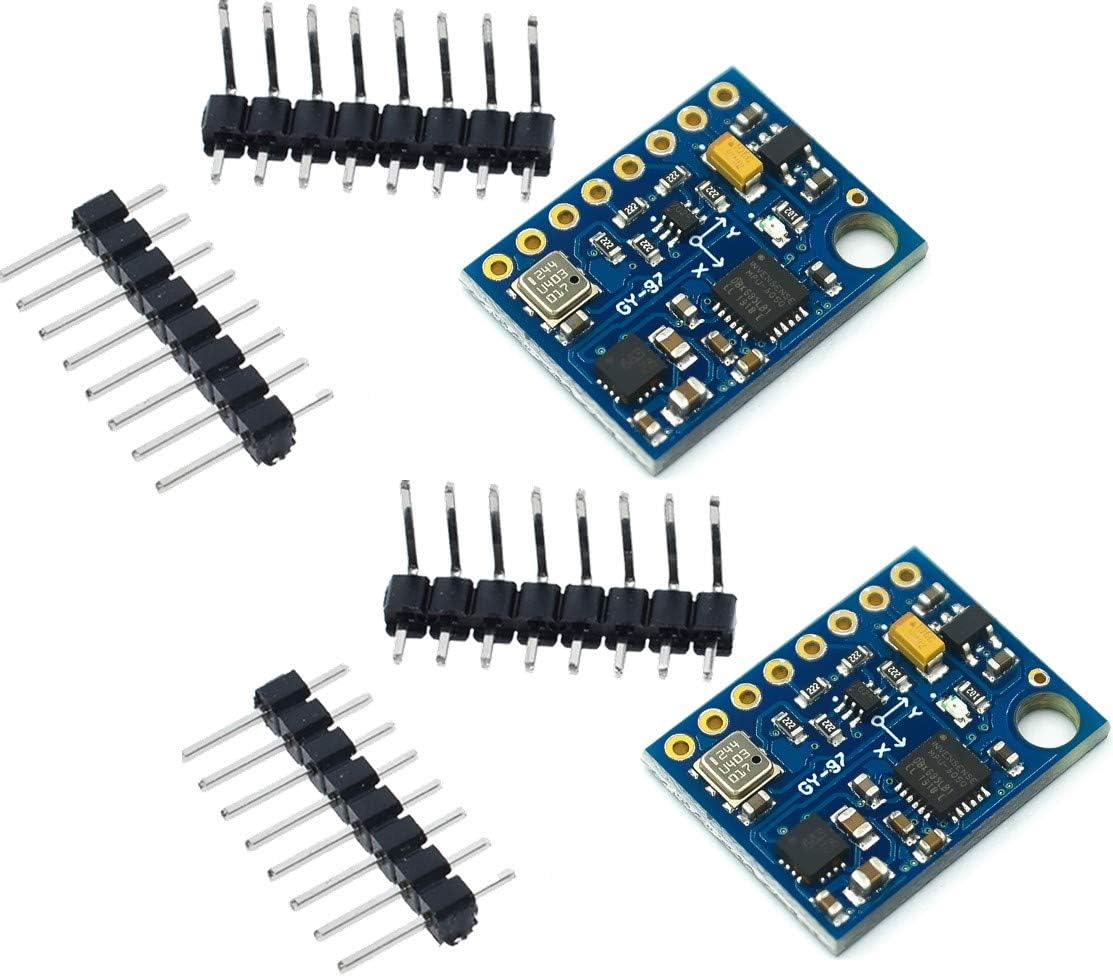 TECNOIOT 2pcs GY-87 10DOF MPU6050 Sensor HMC5883L BMP180 Module GY87 ...