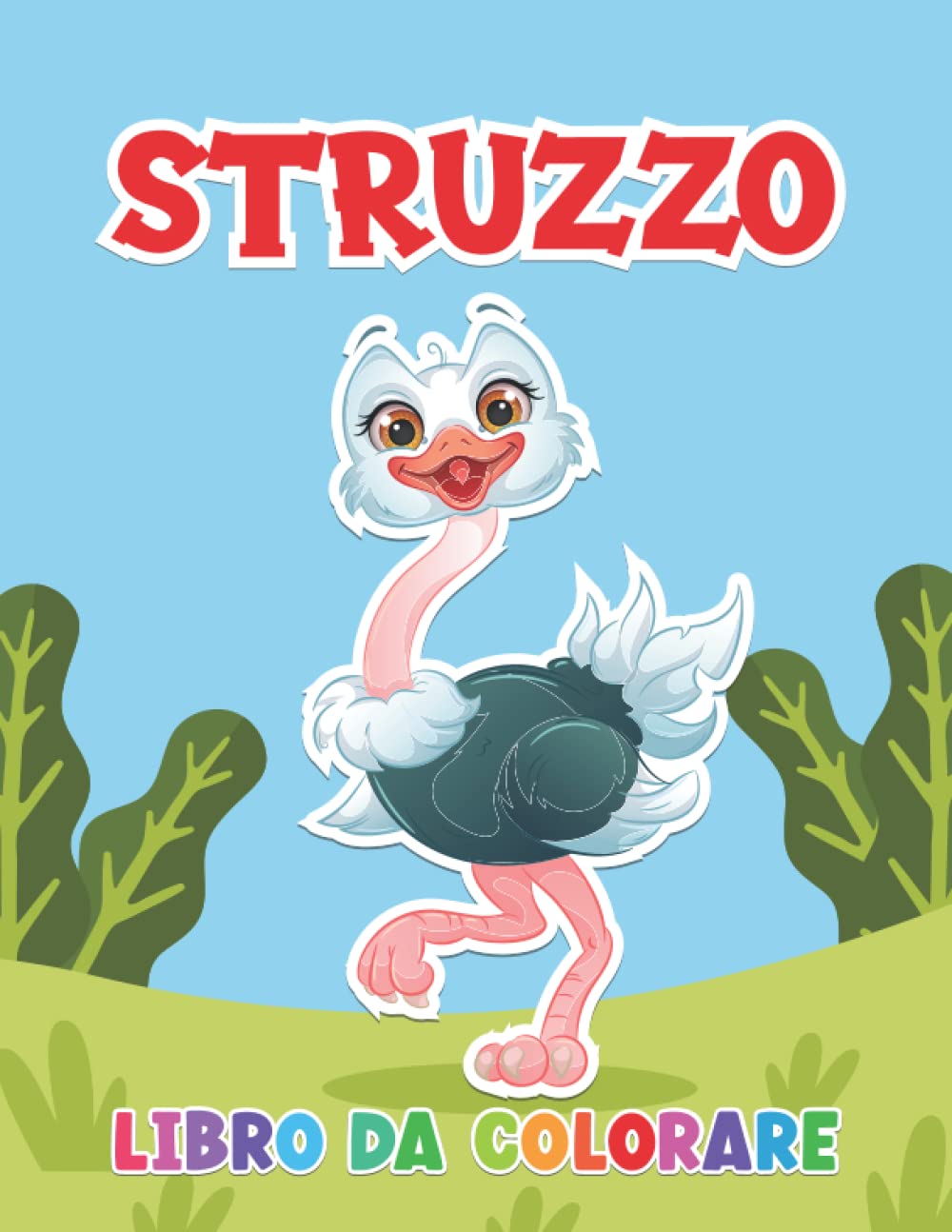 Buy Libro da colorare sugli struzzi per bambini: Struzzi Attività da ...