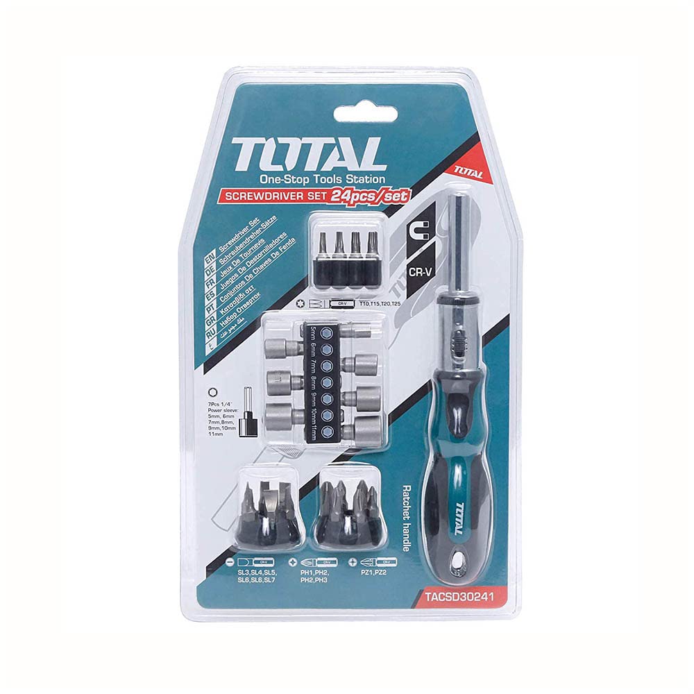 Total tools 24 pcs ratchet screwdriver set - tacsd30246: Buy Online at ...