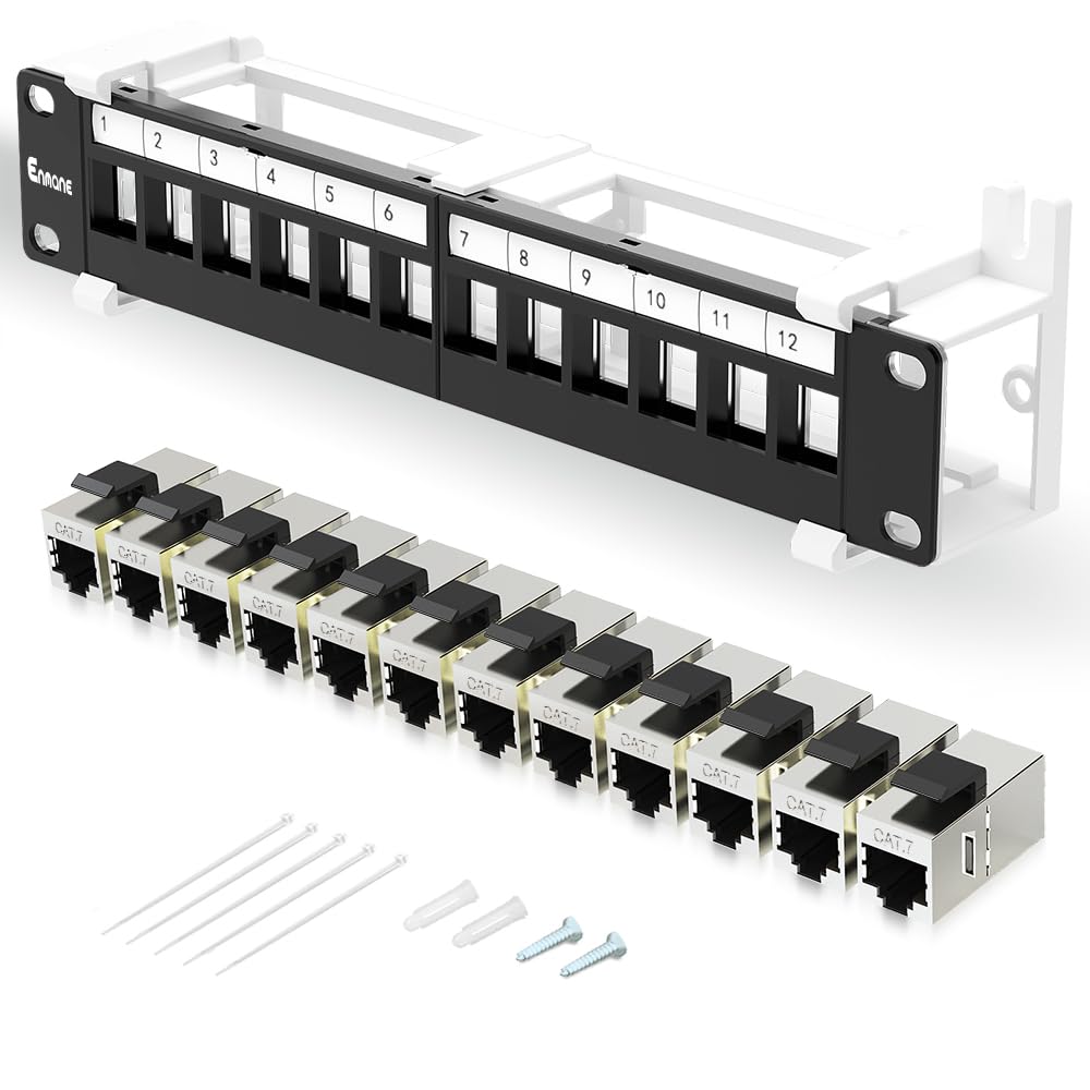 Snapklik.com : Enmane 12 Port Patch Panel CAT7 Keystone Patch Panel ...