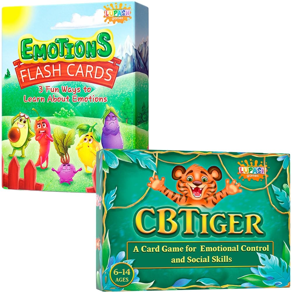 Amazon.com: Lupash Games CBTiger Therapy Card Game for Kids - Develop ...