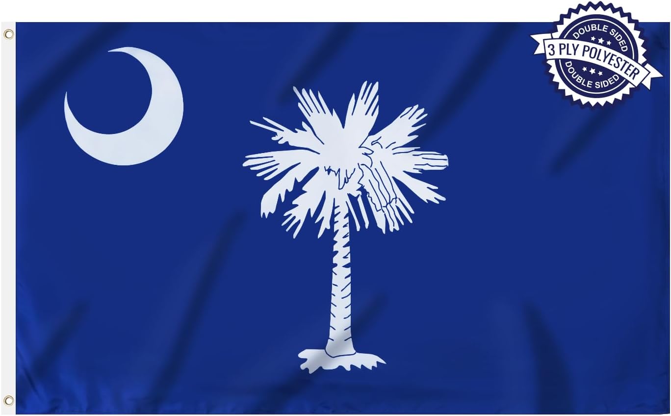 Amazon.com: Flagolden South Carolina State Flag 3x5 Feet Outdoor Double ...